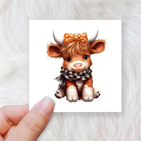 Fall Autumn Highland Cow Choose Uv Dtf Decal Dtf Transfer Crafty Mood