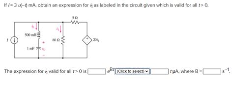 Solved If I3u−tma Obtain An Expression For I As Labeled