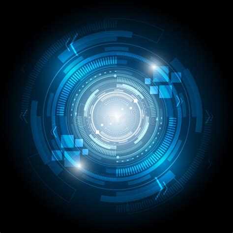 Abstract Technology Background Circle Interface Circuit Communication
