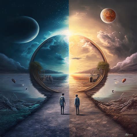 Premium Photo Somewhere Two World Collide With Each Other