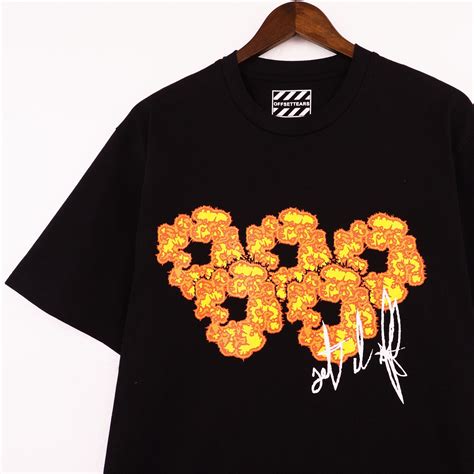 Denim Tears T Shirt Flowers Tears Cotton Printed Hip Hop Style Loose