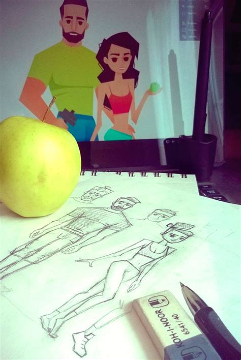 A Guy And A Girl Advise To Lead A Healthy Lifestyle Skech Characters