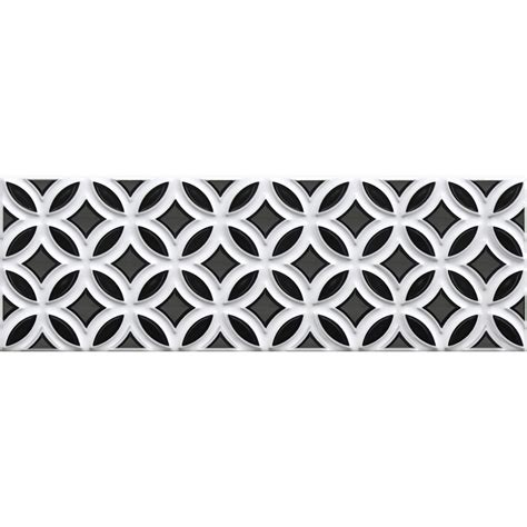 Siena Decor Patchwork Collection 3d White Deco A 4 X 16 Polished Por