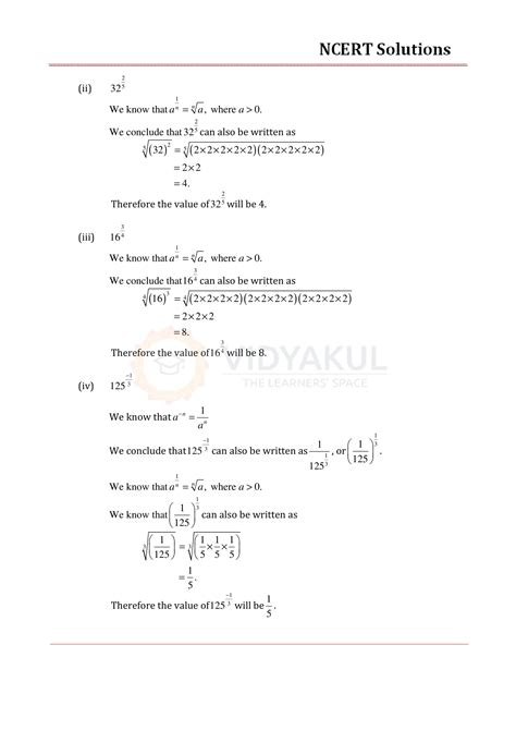 Class Th Math Number System NCERT Solution CBSE