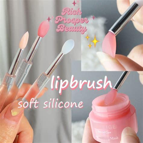 Jual Silicone Lip Brush With Cover Soft Multifunctional Lip Balm