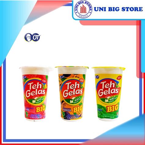 Jual Teh Gelas Big CUP Original Markisa Apel 250 Ml Shopee Indonesia