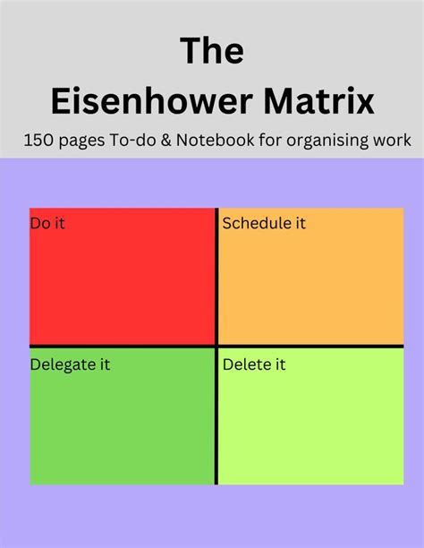The Eisenhower Matrix Notepad Organize Your Tasks To Help Productivity