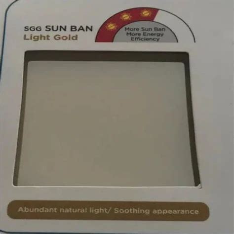 Plain 6mm Reflectasol Saint Gobain Reflective Gold Glass Size 12x12