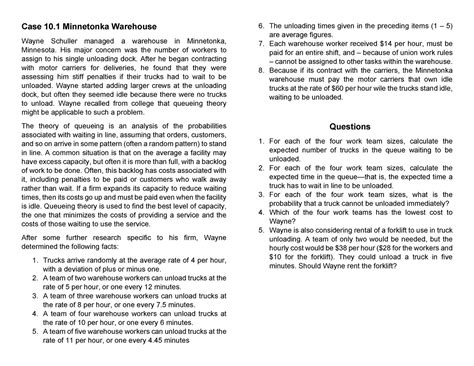 CASE 10 1 Minentonka Warehouse Case 10 Minnetonka Warehouse Wayne