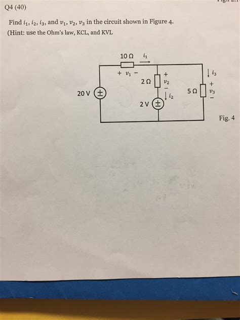 solved find i 1 i 2 i 3 and v 1 v 2 v 3 in the circuit