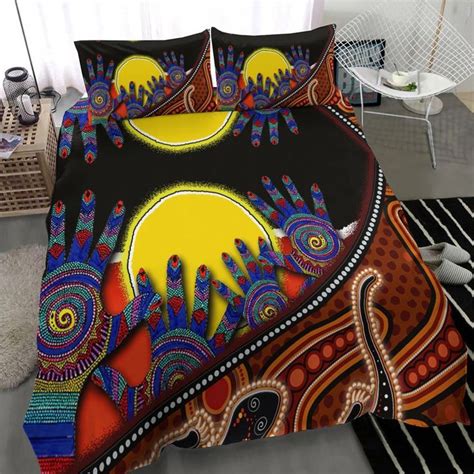 Aio Pride 3 Piece Duvet Cover Set Aboriginal Aboriginal Flag