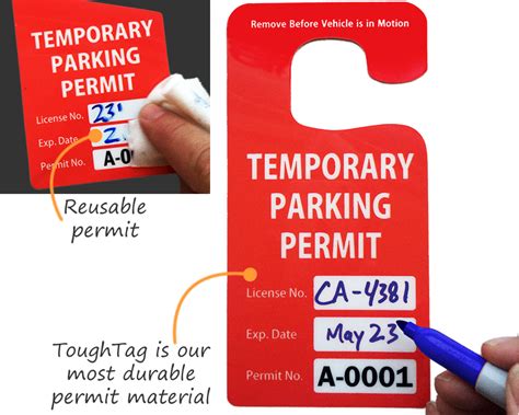 Paper Parking Hang Tags Myparkingpermit