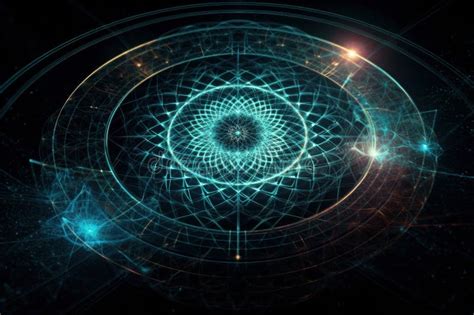 Exploring The Mysteries Of Quantum Fields In The Cosmos Generative AI Stock Illustration