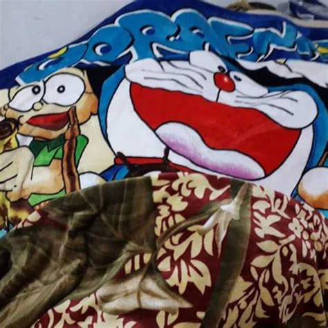 Jual Selimut 2 Lapis Merk Kyoto Gambar Doraemon Shopee Indonesia