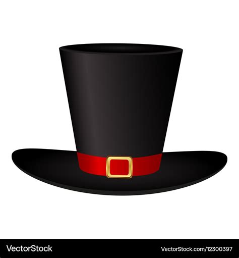 Snowman Hat On A White Background Isolated Vector Image