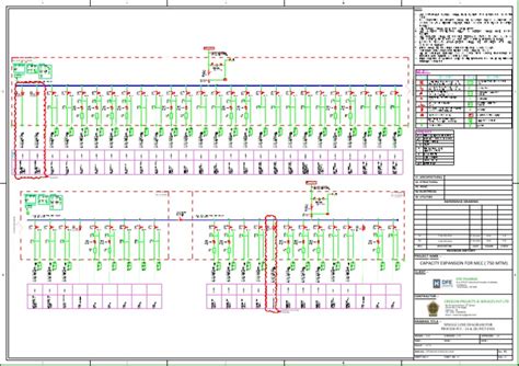 Dfe B00 Ele Dwg Sld 006 Single Line Diagram For Process Pcc Panel