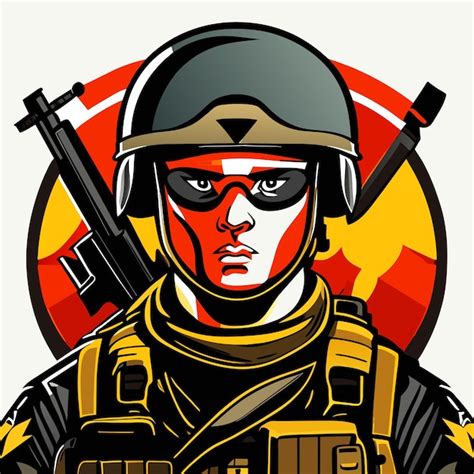 Premium Vector Soldier Vector Illustration