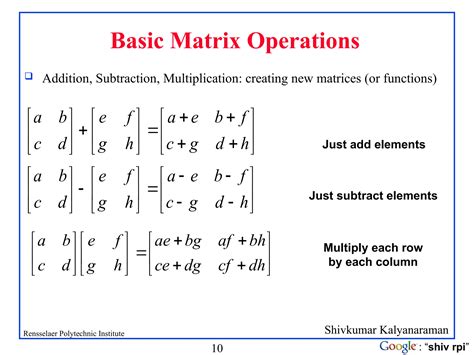 linear algebra primer linear algebra primer ppt programming languages computing