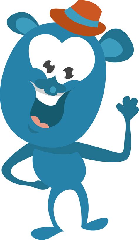 Silly Mouse In A Red Hat Illustrationvector On White Background