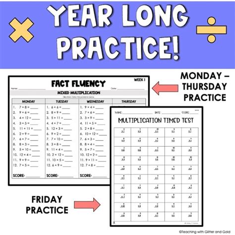 Mixed Multiplication And Division Timed Test Bundle Fact Fluency