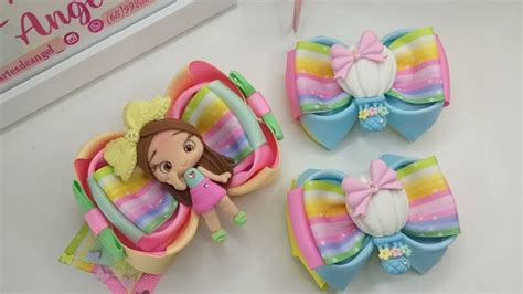 Laço Amora Tamara docinho duplo Hair bows Ribbon slides Bows