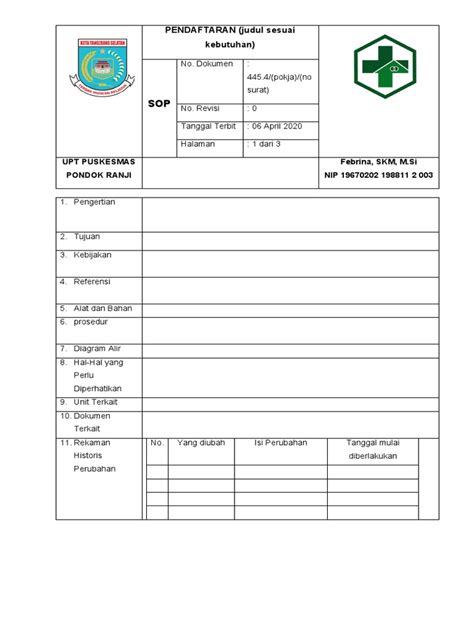 Contoh Sop 1 Pdf