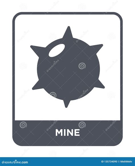 Mine Icon In Trendy Design Style Mine Icon Isolated On White Background Stock Vector