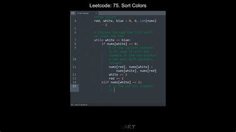 leetcode 75 sort colors in python python leetcode python coding tutorial python coding