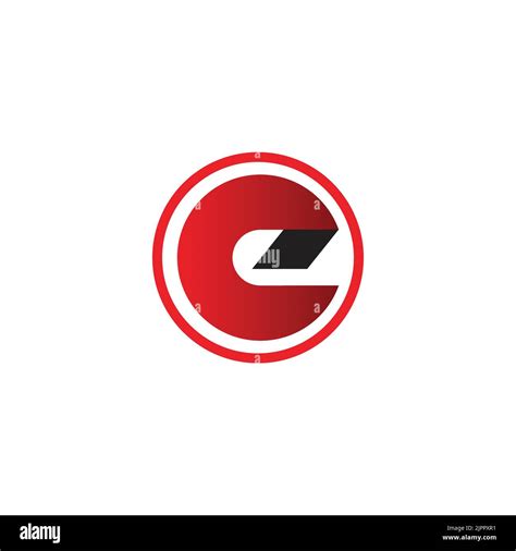 E Logo Circle Vector Symbol Icon E Design Logotype Stock Vector