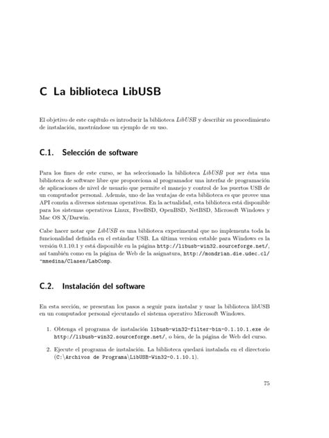 Libusb Pdf Biblioteca Informática Archivo De Computadora