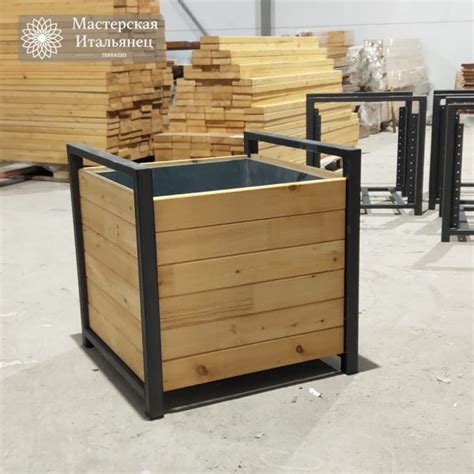 Кашпо деревянное Крепость 3 фото описание цена