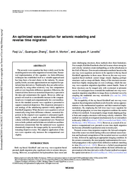 pdf an anti‐dispersion wave equation for modeling and reverse‐time