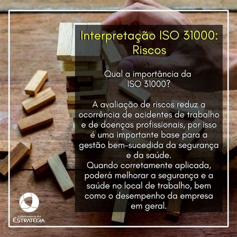 Sabe Qual A Importância Da Iso 3100 Gestão De Riscos Essa Norma