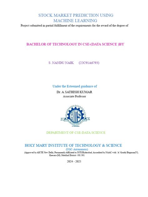 Stock Market Prediction Using Ml Pdf Support Vector Machine
