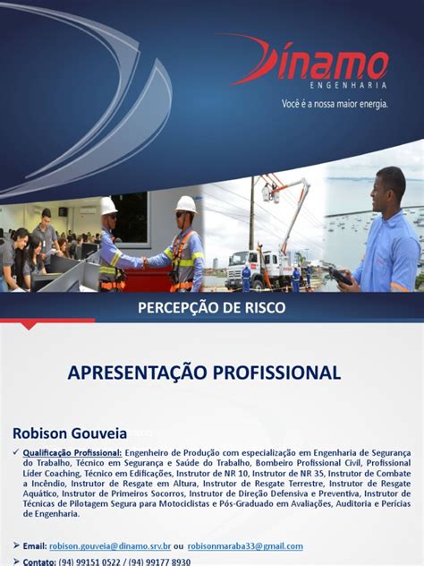 Treinamento Fator E Percepção De Risco Pdf Avaliação De Risco Percepção