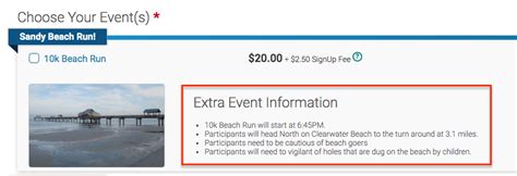Customize Event Display Options