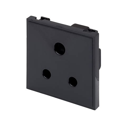 Rt 5a Socket 50mmx50mm Black Retrotouch Designer Light Switches
