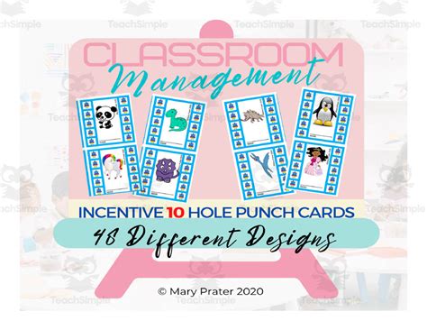 Classroom Management Punch Cards 10 Holes By Teach Simple