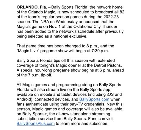 Orlando Magic PR On Twitter The NBA Has Announced That The OrlandoMagic Game On Tuesday