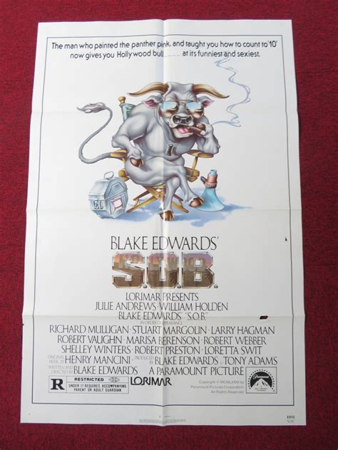 Sob Folded Us One Sheet Poster Julie Andrews William Holden 1981