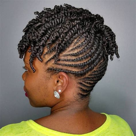 Flat Twist Updo Black Hair