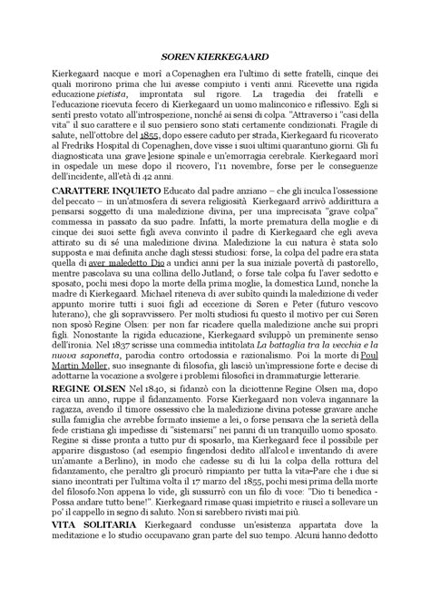 Kierkegaard Maturità Docsity