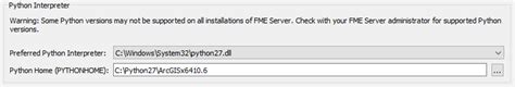 Using Arcpy In Python Caller In Fme 20191 Issues With Python Version And Module Not Found