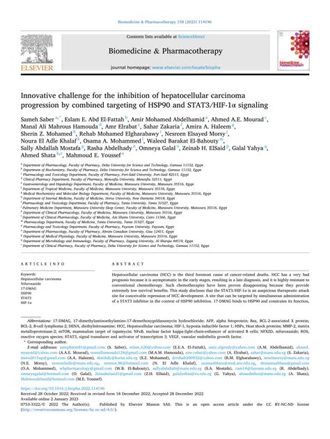 Pdf Innovative Challenge For The Inhibition Of Hepatocellular