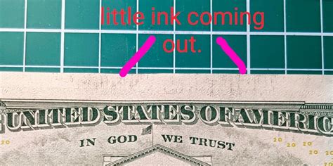 Error Printed Is More Ink Coming Out Usd 2013 The United States Of