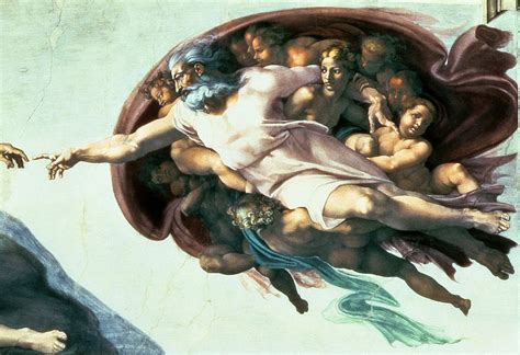 Sistine Chapel Ceiling Creation Of Adam 1510 Fresco Post Restoration