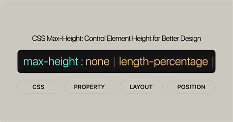 CSS Max Height Control Element Height For Better Design