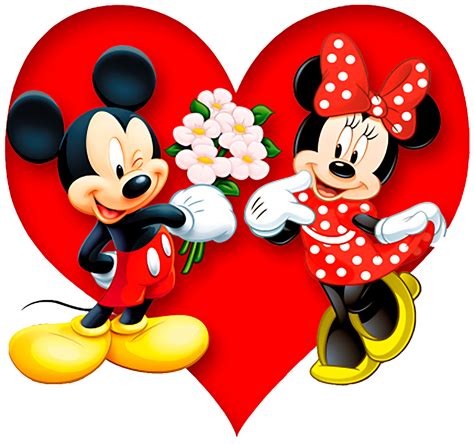 Mickey And Minnie Mouse Valentine Love Happens Here Iron On Transfer