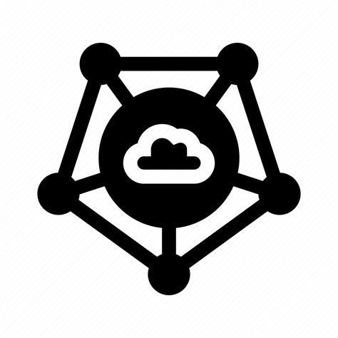 Edge Computing Network Technology Cloud Data Connection Icon