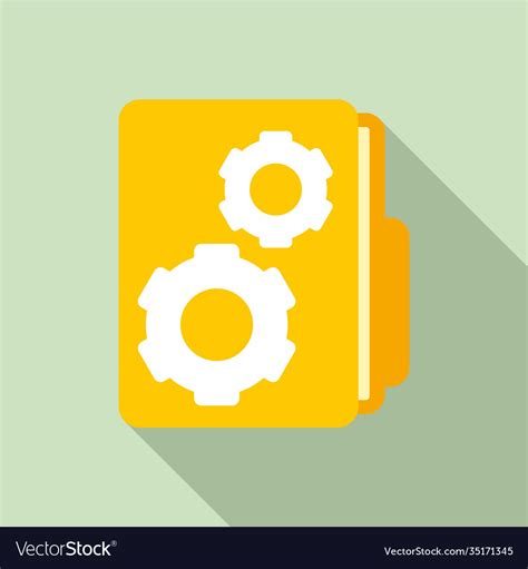 Testing Software Folder Icon Flat Style Royalty Free Vector